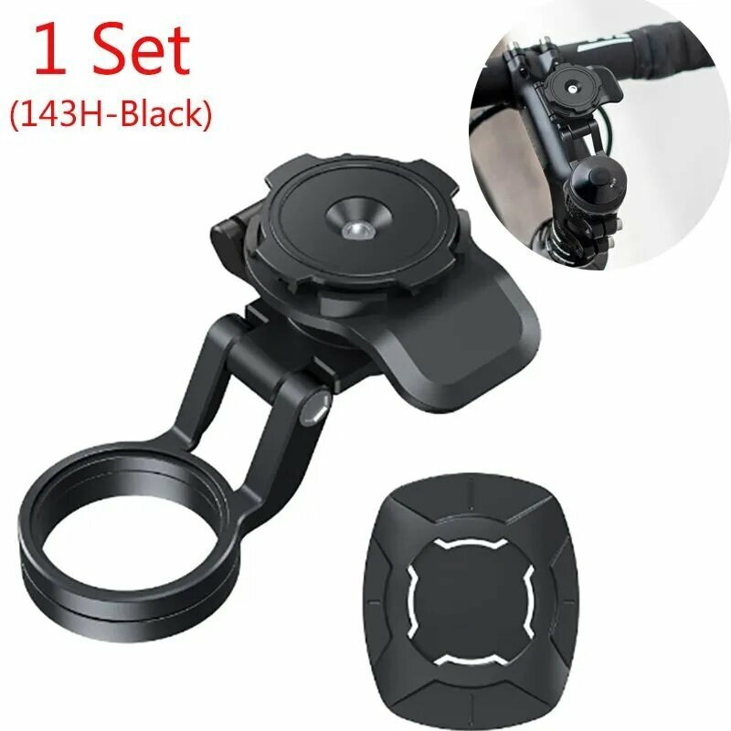 Quad Lock Антивибрационный Держатель для Телефона на Руль Мотоцикла с Демпфером - Универсальный Кронштейн для iPhone и Android, Велосипедный Замок (Защита от Вибрации 90%)