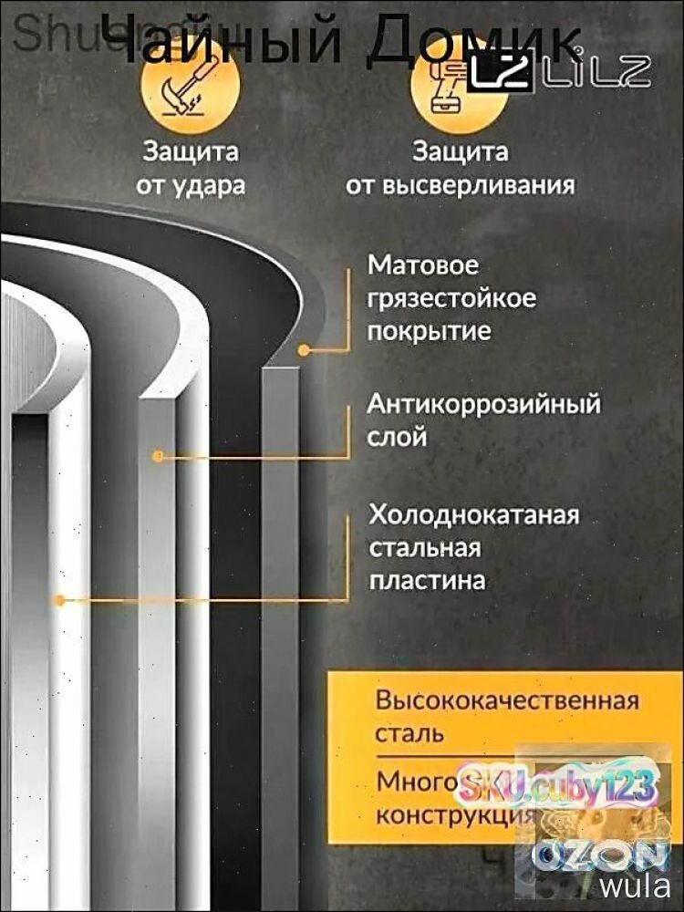 Сейф Чайный Домик с электронным замком и мастер-ключом 3-8 цифр для дома и офиса — фото 1