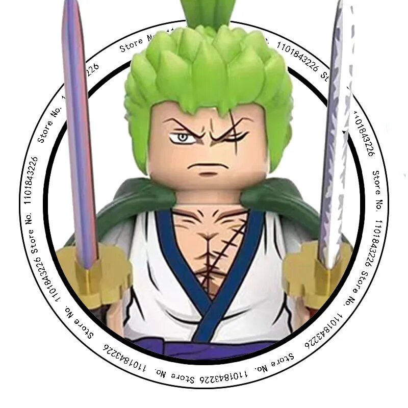 Конструктор ONE PIECE Зоро, Зеленый, XH2033
