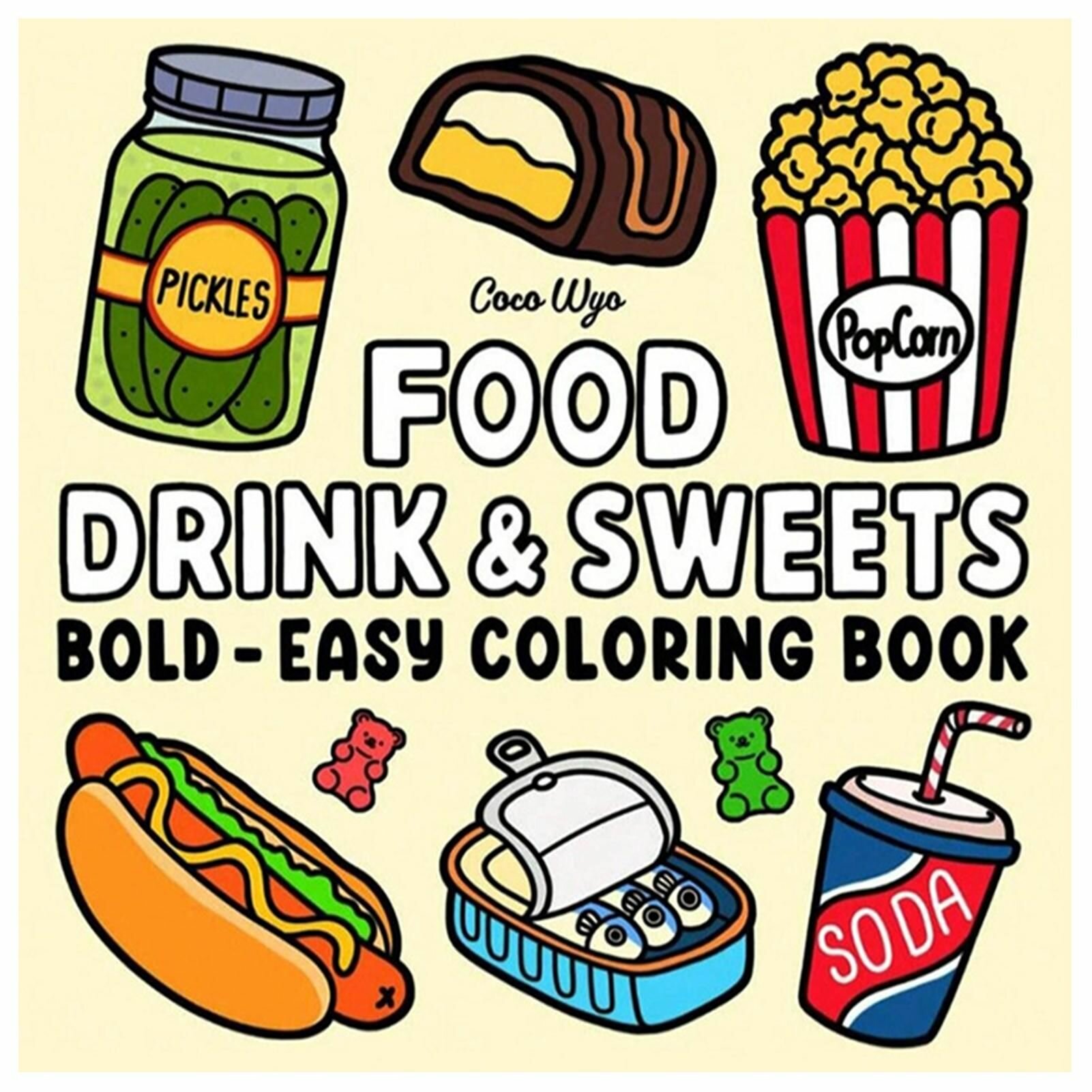 Раскраска антистресс для детей и взрослых "Food Drink Sweet coloring book"