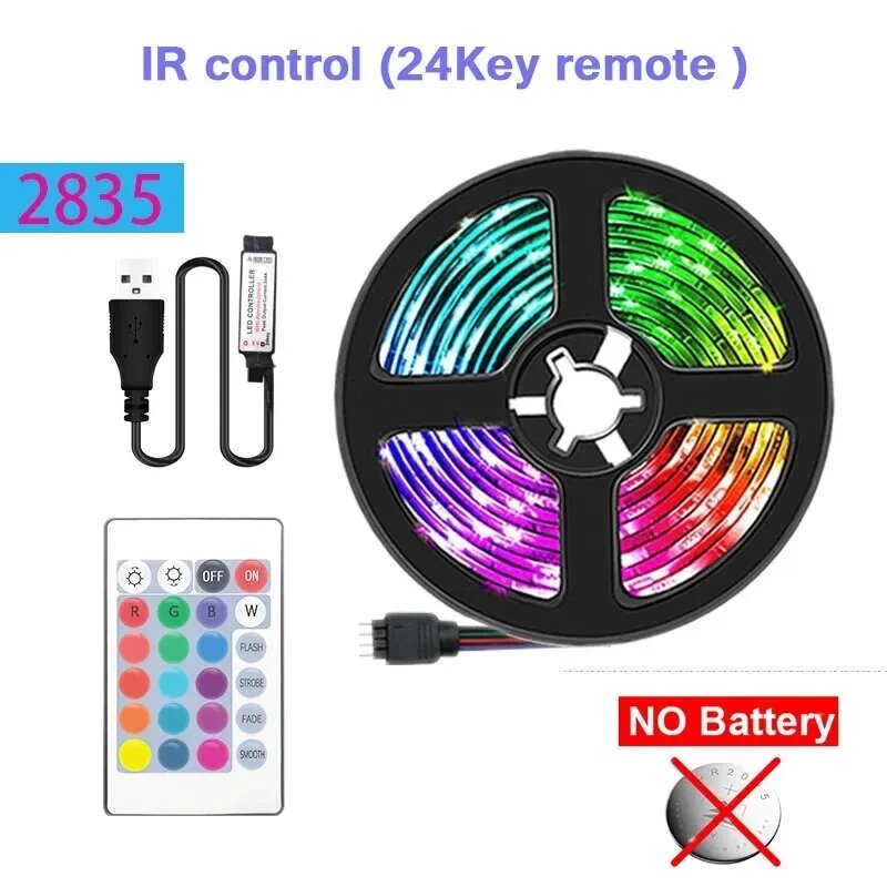Светодиодная лента USB 60 LEDs/m 2 метра 24 клавиш