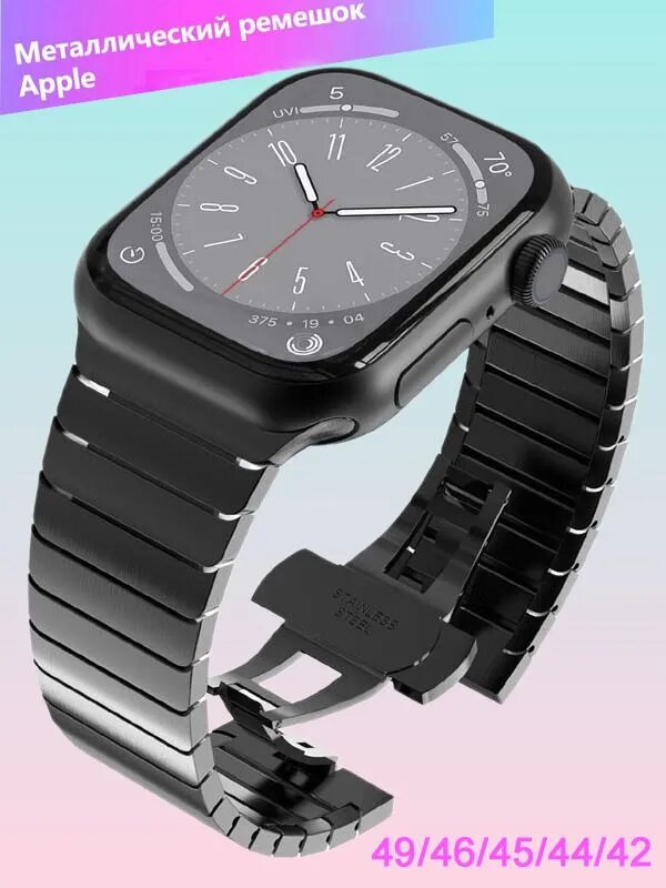 Совместимость с Apple Watch Band Ultra 2 Band Ultra 49 мм 46 мм 45 мм 44 мм 42 мм серии 11 10 9 8 7 6 5 4 2 1 для мужчин