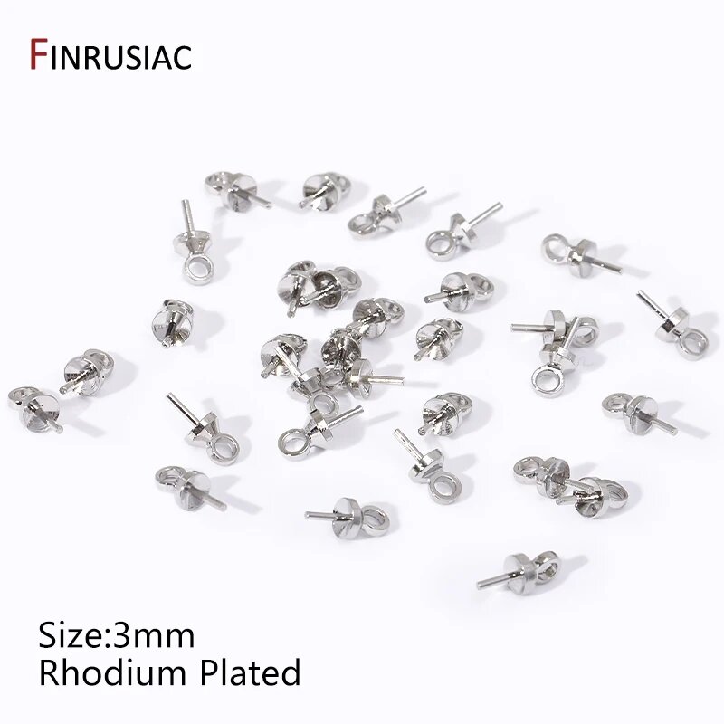 Золотые швензы-гайки FINRUSIAC 40 шт 20 pieces, Серый, Rhodium Plated