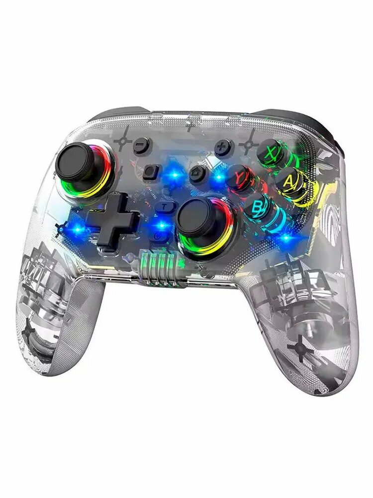 Беспроводной геймпад S09 RGB Bluetooth 5.0 для Switch PS4 ПК Android iOS, гироскоп, турбо, двойная вибрация