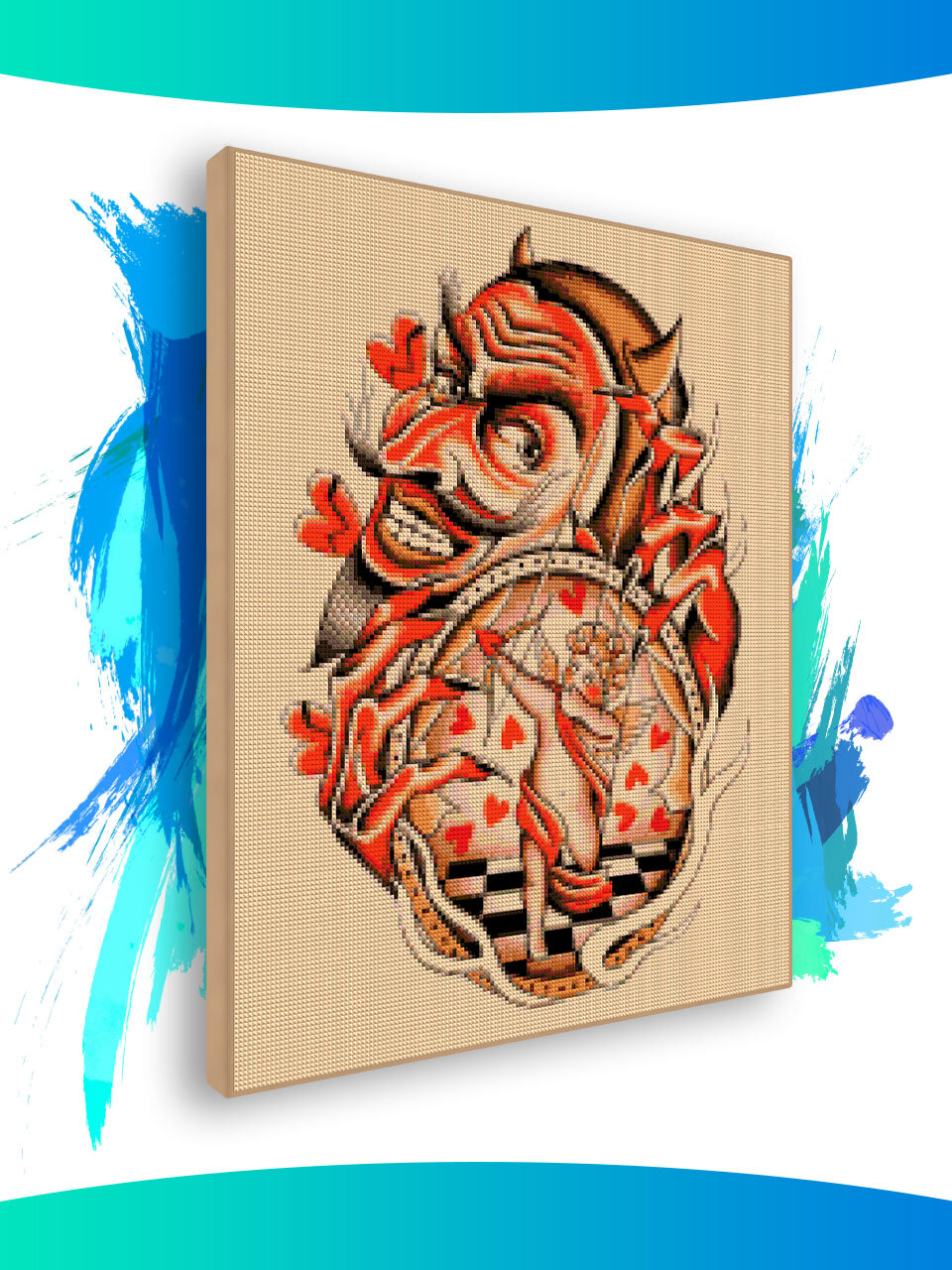Алмазная мозаика на подрамнике - вышивка - Devils Choice 40 х 50 см