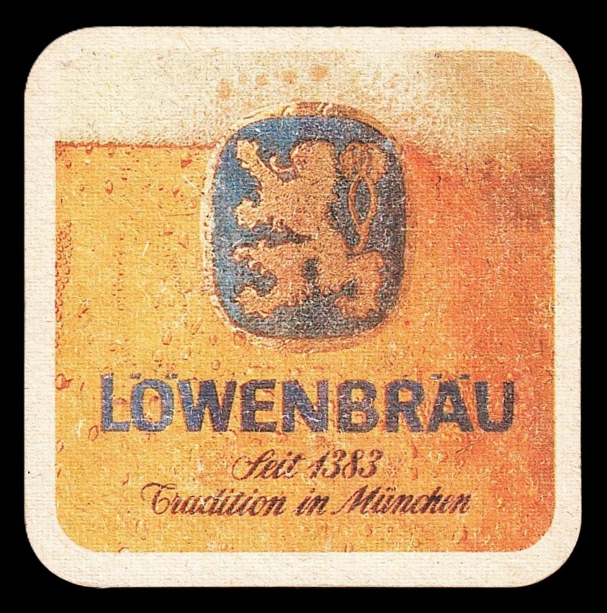Бирдекель (костер) Lowenbrau Tradition in Munchen Германия (подставка под пивной бокал)