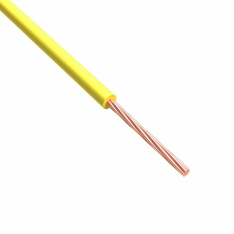 Провод ПГВА REXANT 1х1.00 кв. мм, желтый, бухта 100 м 01-6522