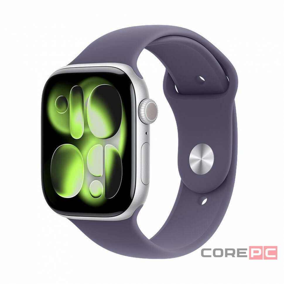 Apple Watch Series 11 46mm Silver Aluminum Case with Purple Fog Sport Band (M/L)