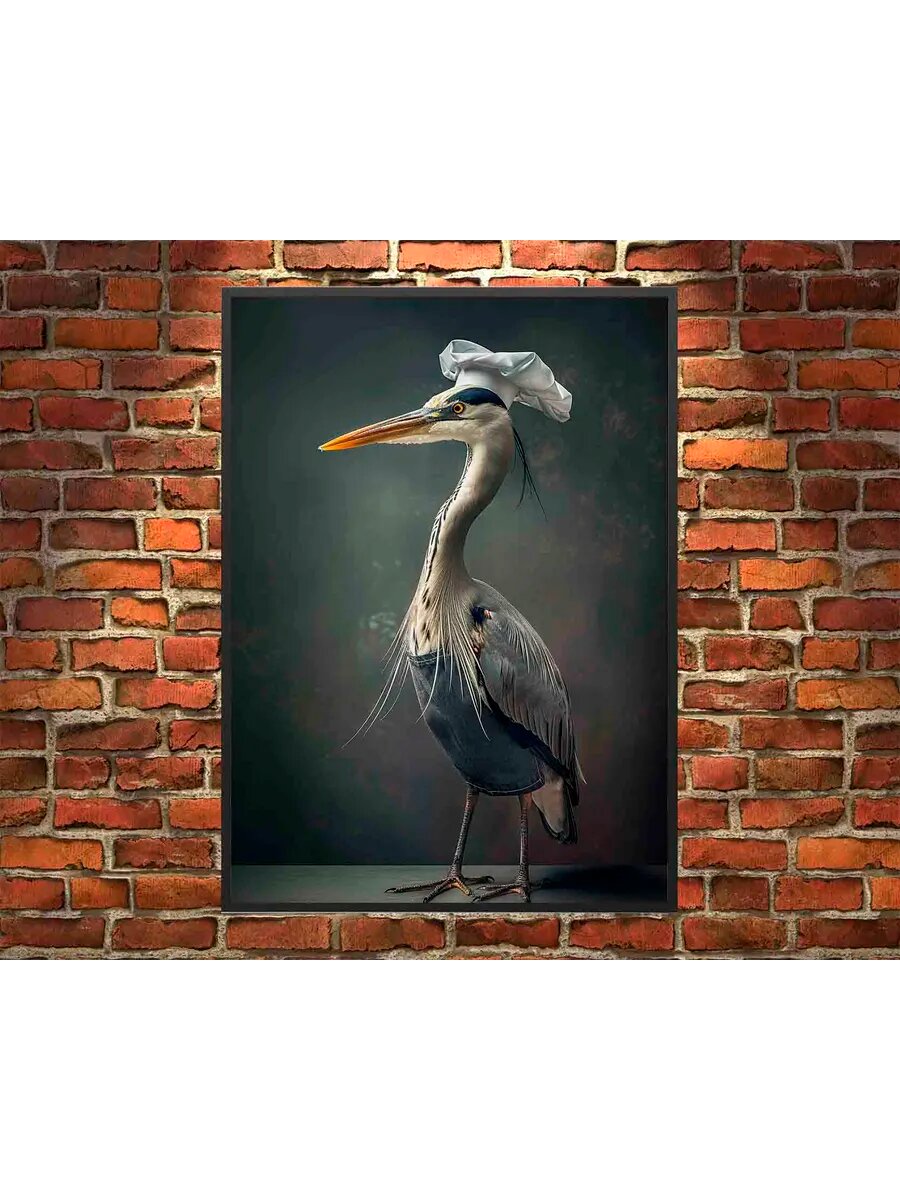 Приготовление птицы из цапли 3, Плакат 30x42см