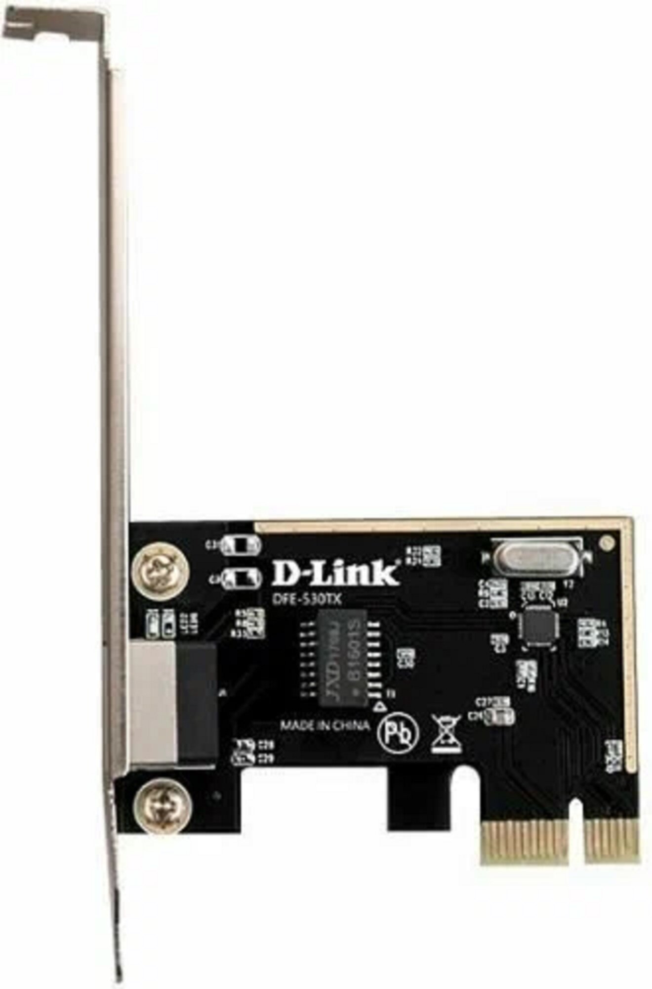 Сетевая карта D-link DFE-530TX/E1A PCI-E 10/100, OEM, бесшумная, черная