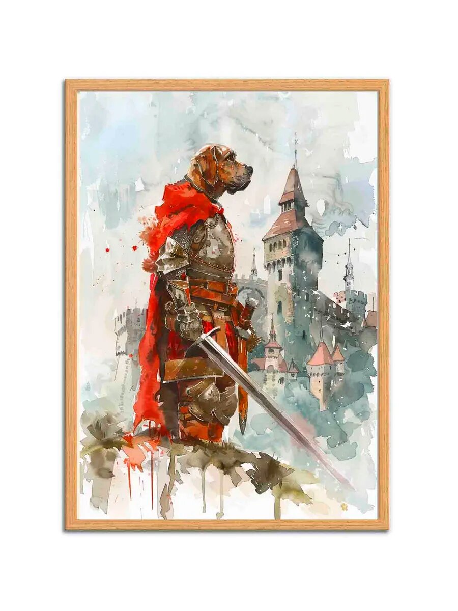 Бладхаунд-пес-Рыцарь 1, Плакат 30x42см