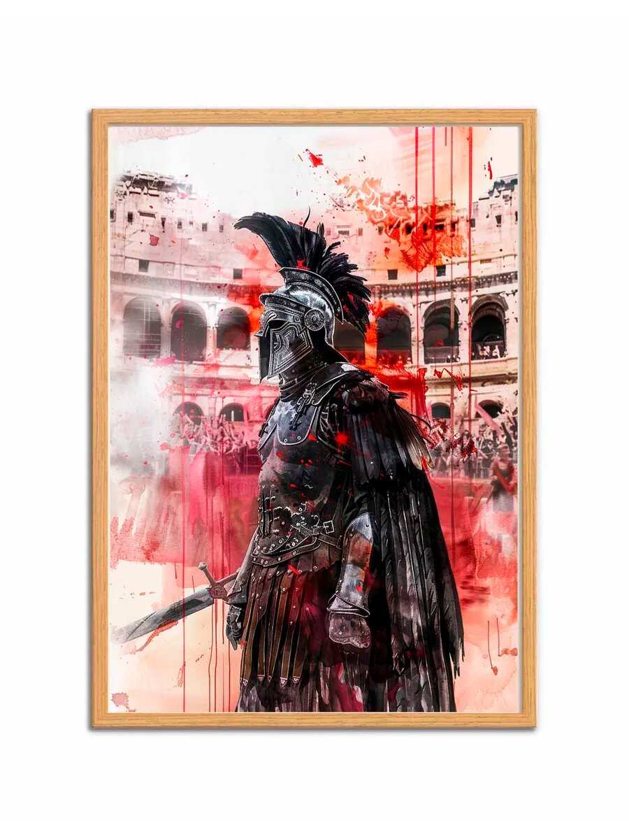 Ворона-птица-гладиатор 1, Плакат 30x42см