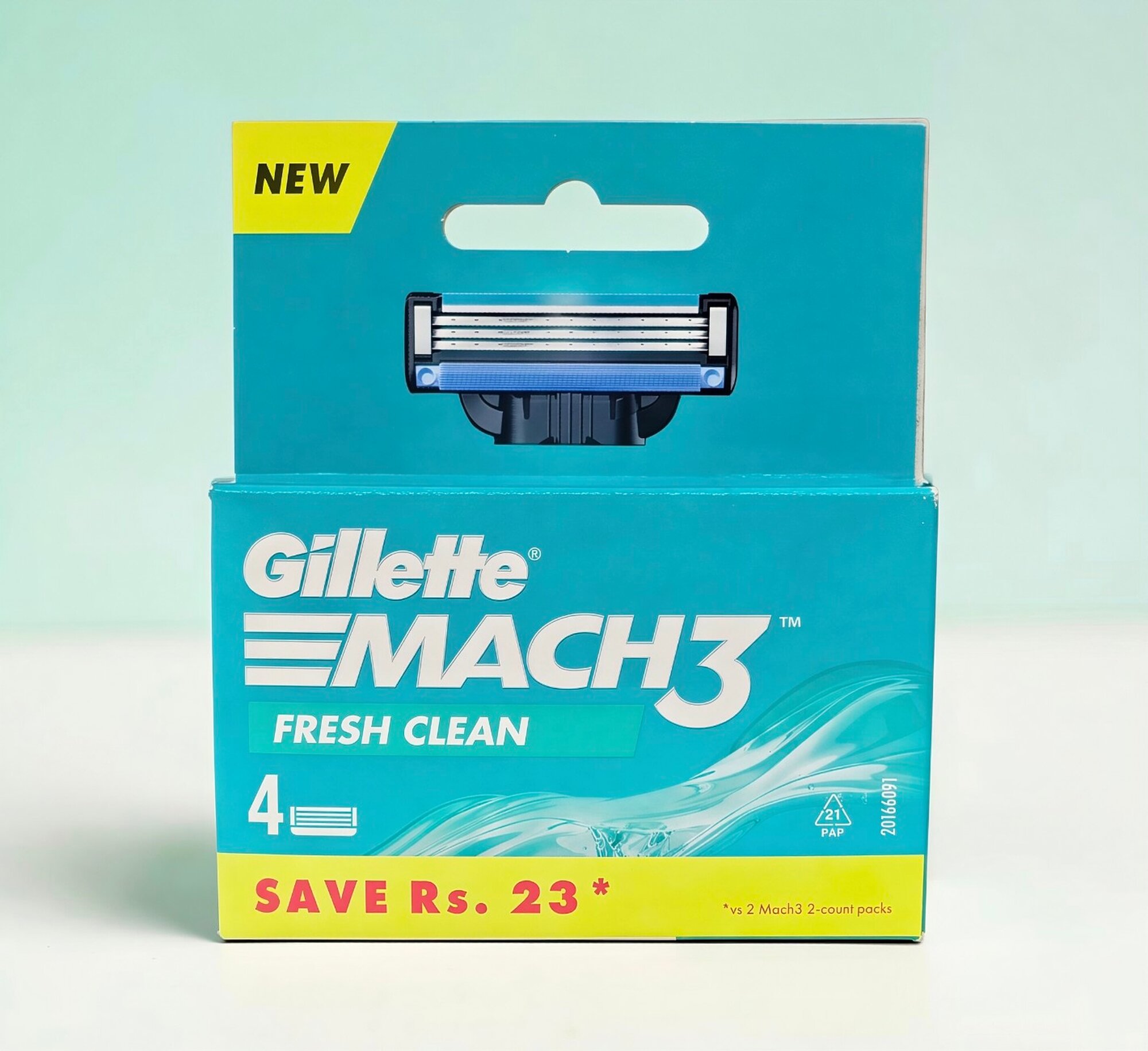 Сменные кассеты Gillette Mach 3 Fresh Clean, (3 лезвия), 4 шт