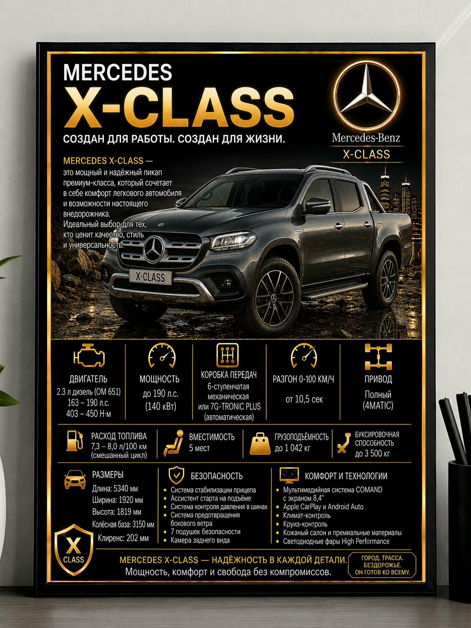 Постер+Рамка. "MERCEDES X-CLASS " — фото 1