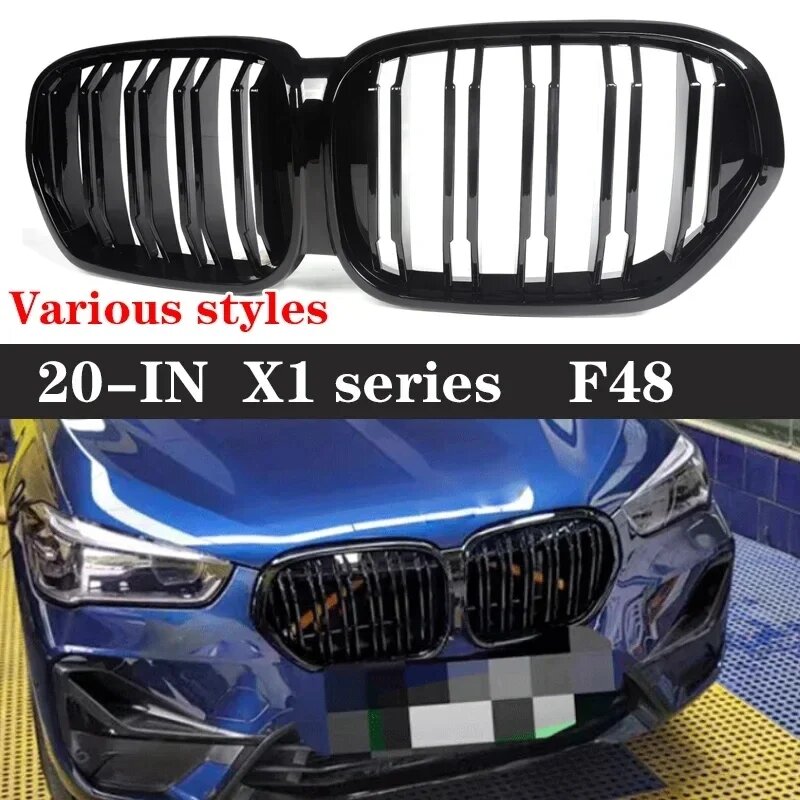 Решетка радиатора BMW X1 F48 F49 2020+ Gloss Black