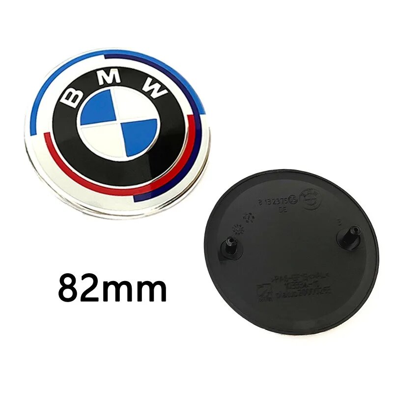 Эмблема BMW M для переднего капота и багажника, 74 мм/82 мм, для моделей E46, E36, E34, 82mm-50th
