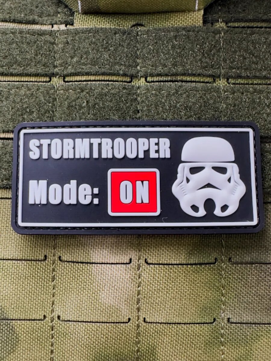 Патч "Stormtrooper Mode on" ПВХ , Шеврон на липучке — фото 1