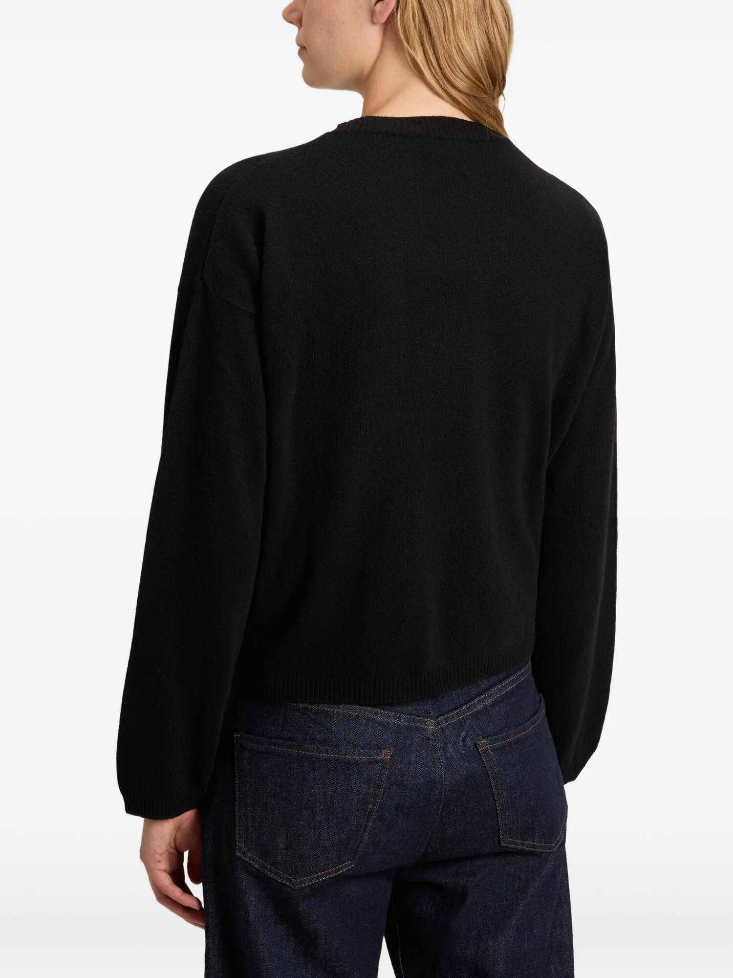 Свитер Woolrich Crew-neck drop-shoulder sweater, размер 44, , black — фото 1