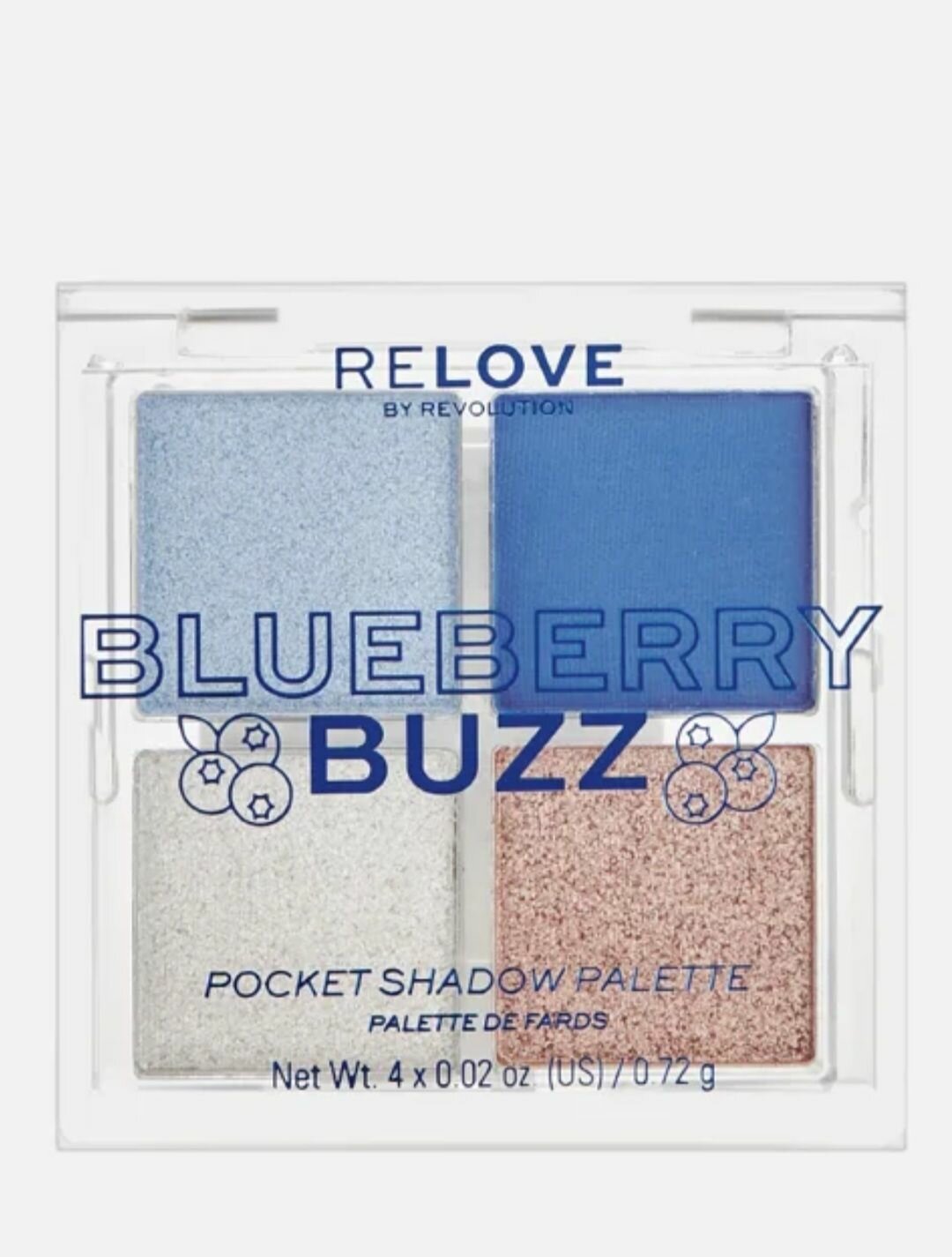 Палетка теней RELOVE REVOLUTION pocket palette Blueberry Buzz