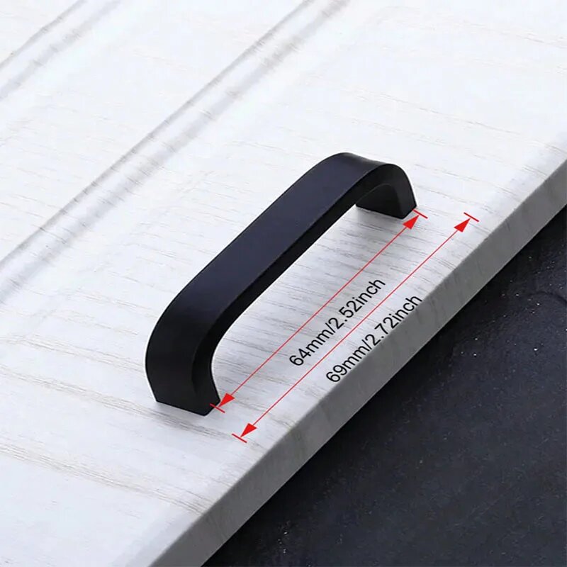 Ручки для шкафов из алюминия, набор из 10 штук 64mm