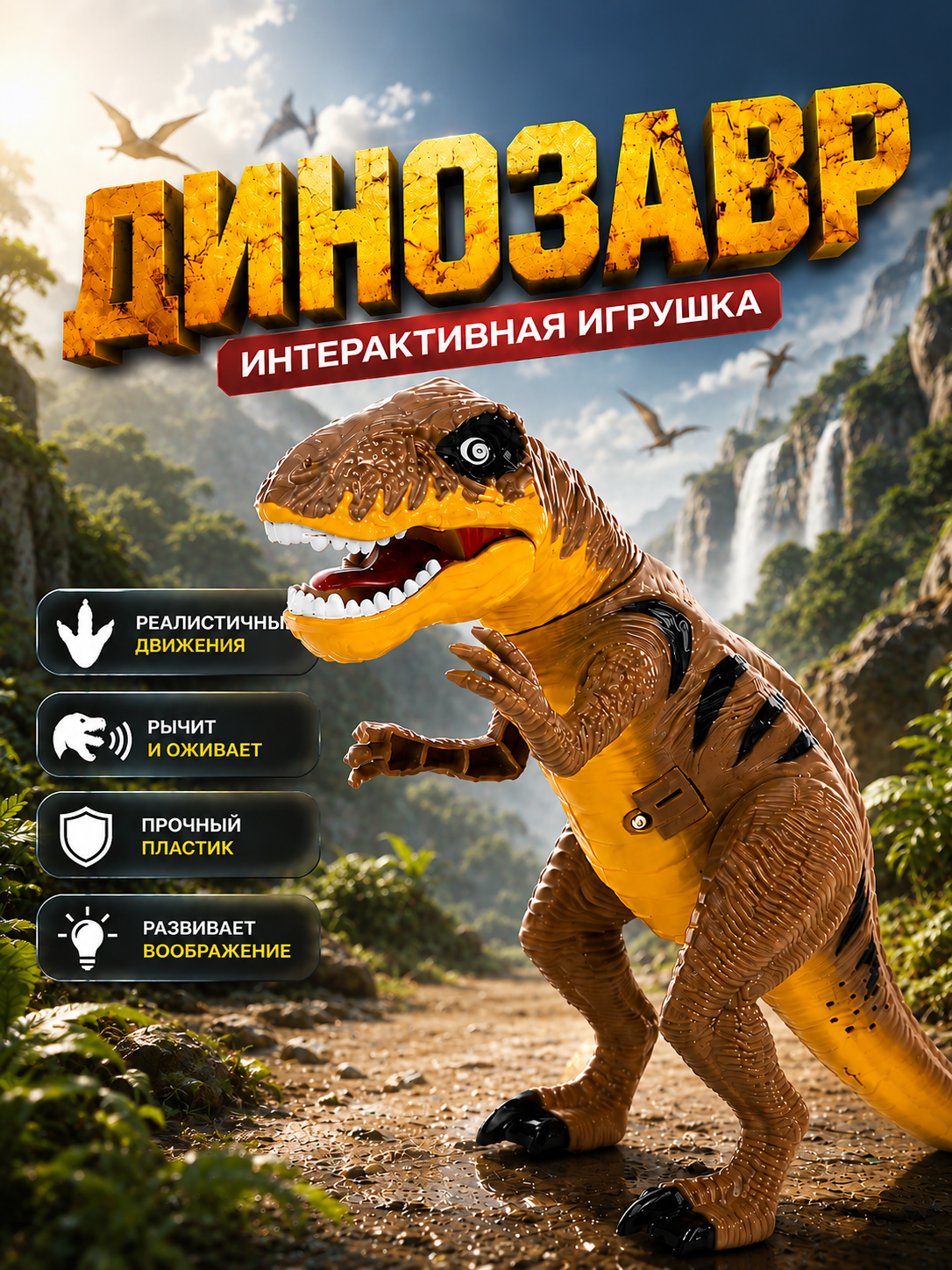 Динозавр робот игрушка для мальчиков 31 см
