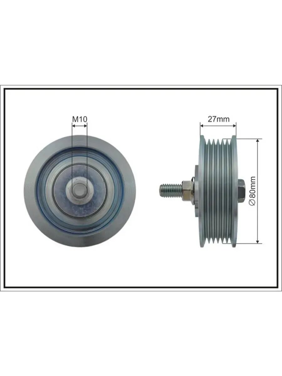 Ролик Caffaro 80x23мм для Toyota металл