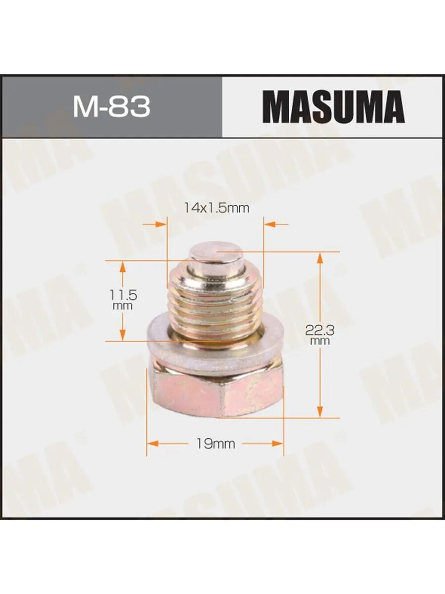Болт слива масла M14 x 1.5 с магнитом для а/м VAG, арт. M83