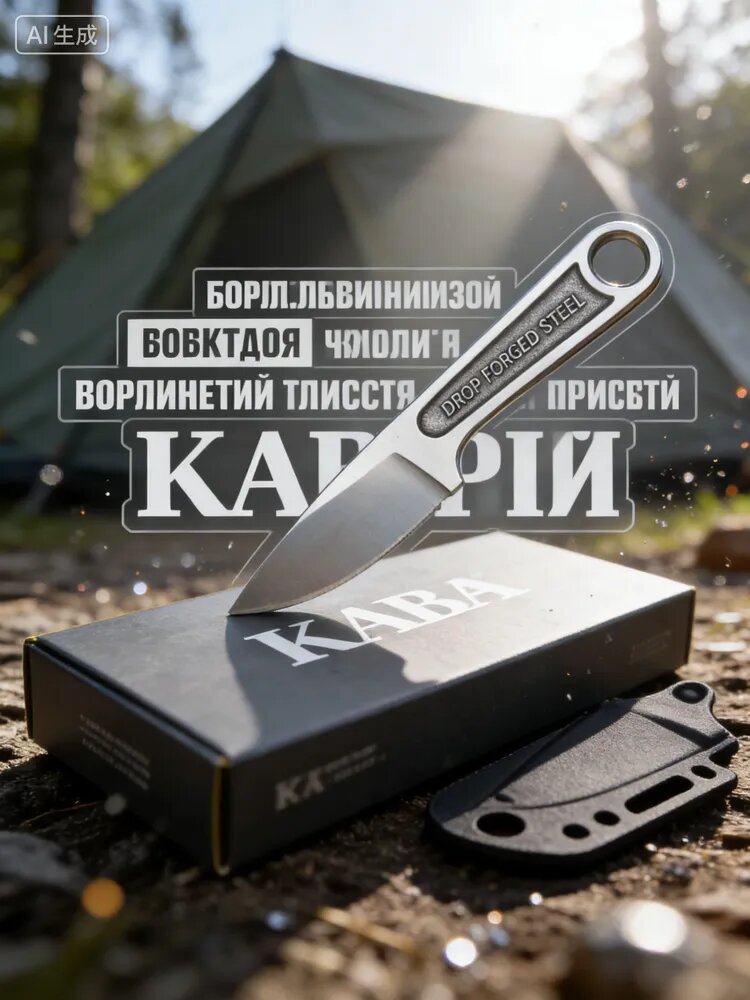 Нож метательный KABA DROP FORGED STEEL, 1 предм, разноцветный, длина 20 см