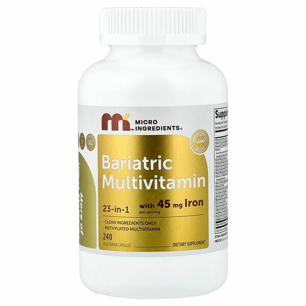 Бариатрические мультивитамины, 240 вегетарианских капсул, Micro Ingredients