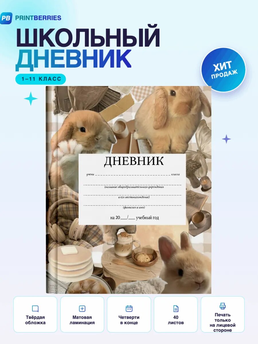 Школьный дневник Зайчик милый