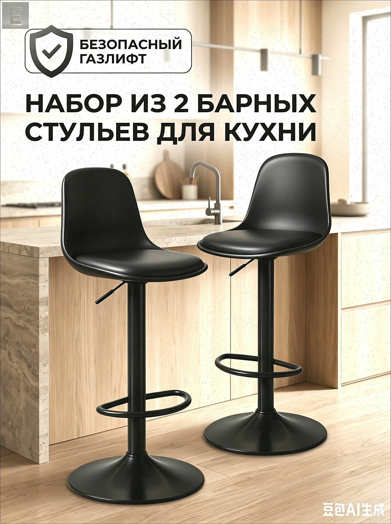 Полубарный стул, 2 шт.