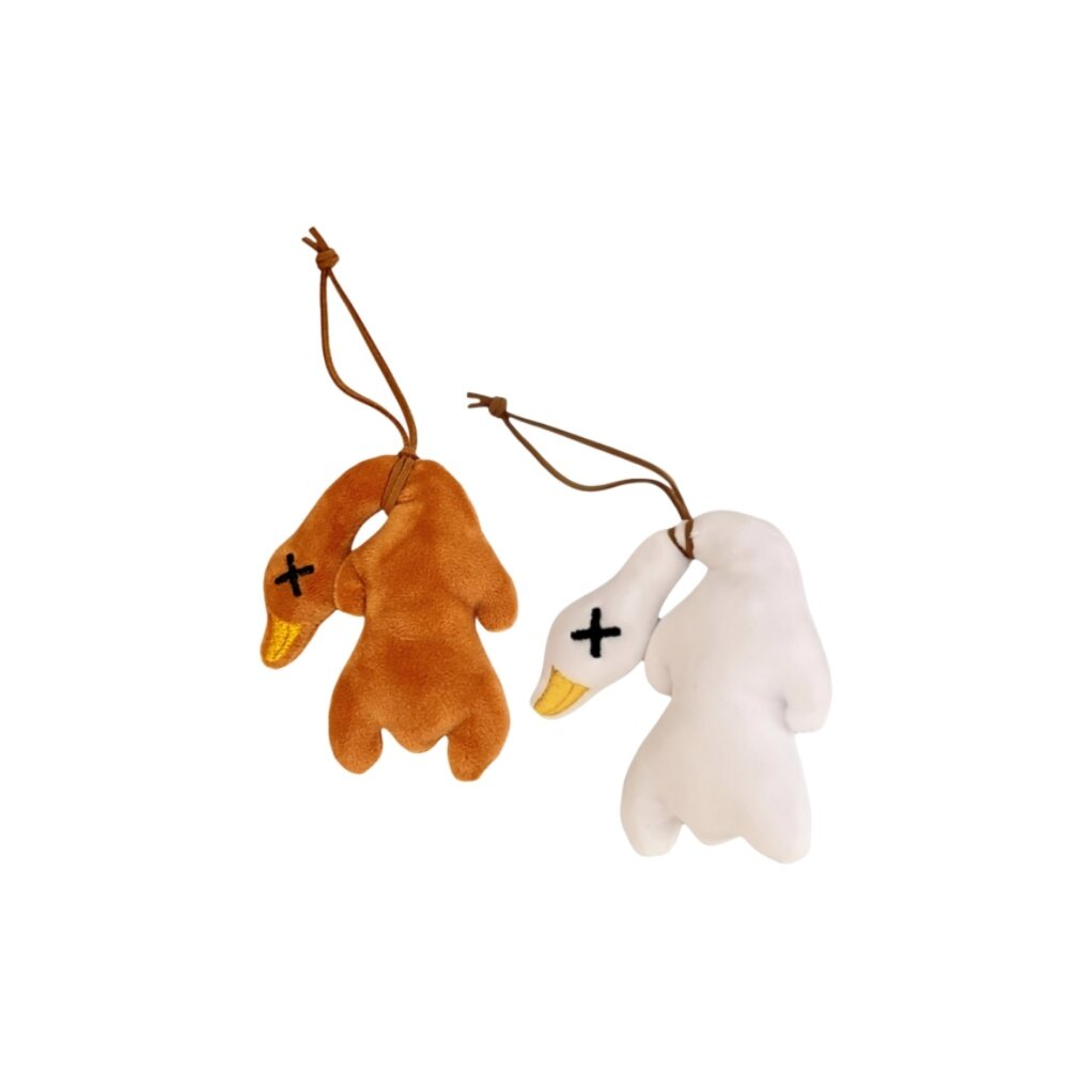 Плюшевые брелоки унисекс BANLI "Утка по-пекински", Brown Roast Duck[Press to Squeak]+White Roast Duck[Press to Squeak], 8.5CM EU