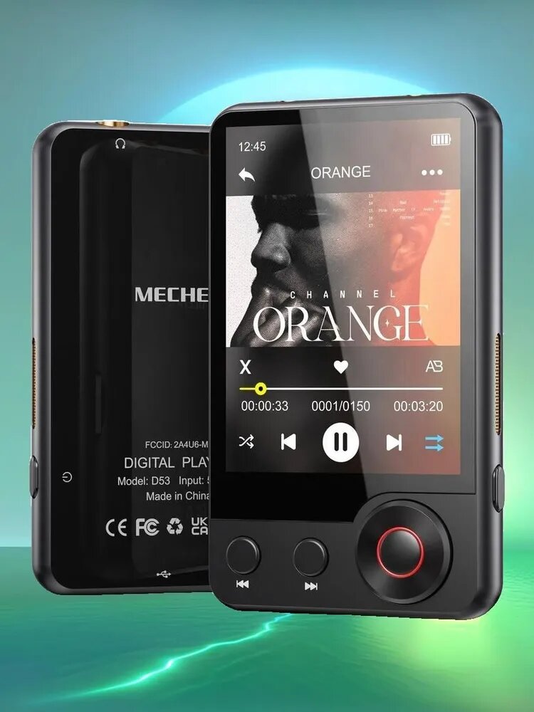 Mp3 плеер 128 Гб с Bluetooth MECHEN D53 Портативный MP3-плеер с сенсорным экраном и Hi-Fi динамиками диктофоном и FMрадио
