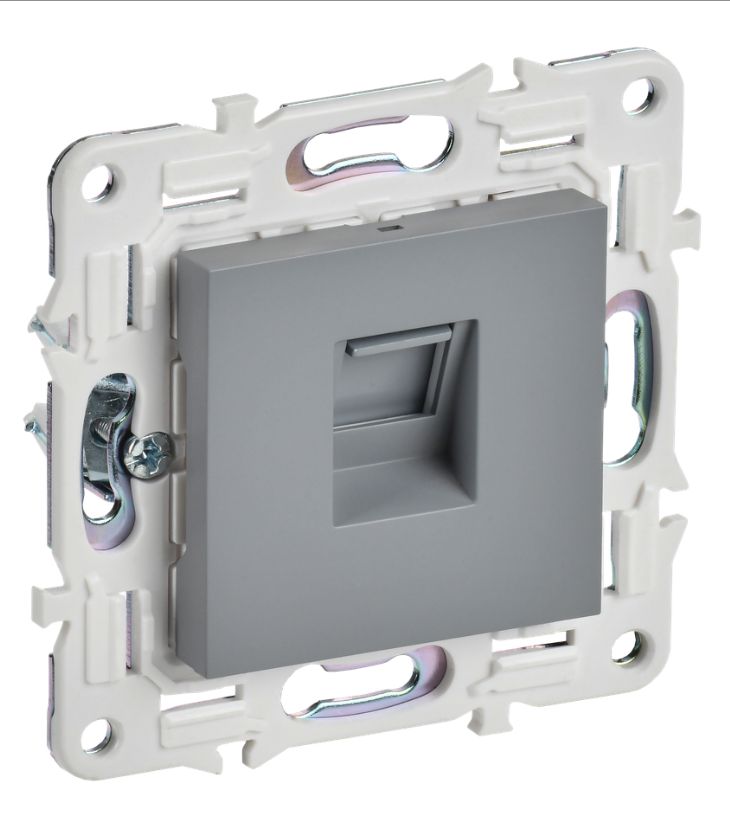 SKANDY розетка компьютерная RJ45 кат.5E SK-K01Gr серый IEK
