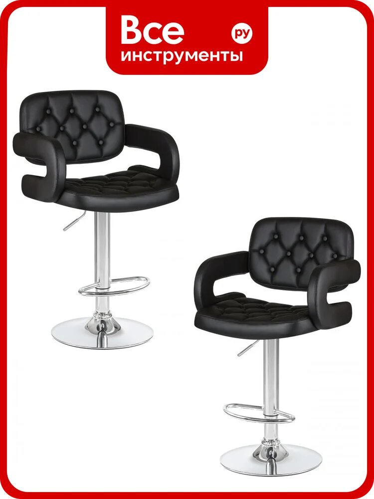 Стул барный DOBRIN набор 2 шт TIESTO (чёрный) LM-3460-N_CH-M_EL-black