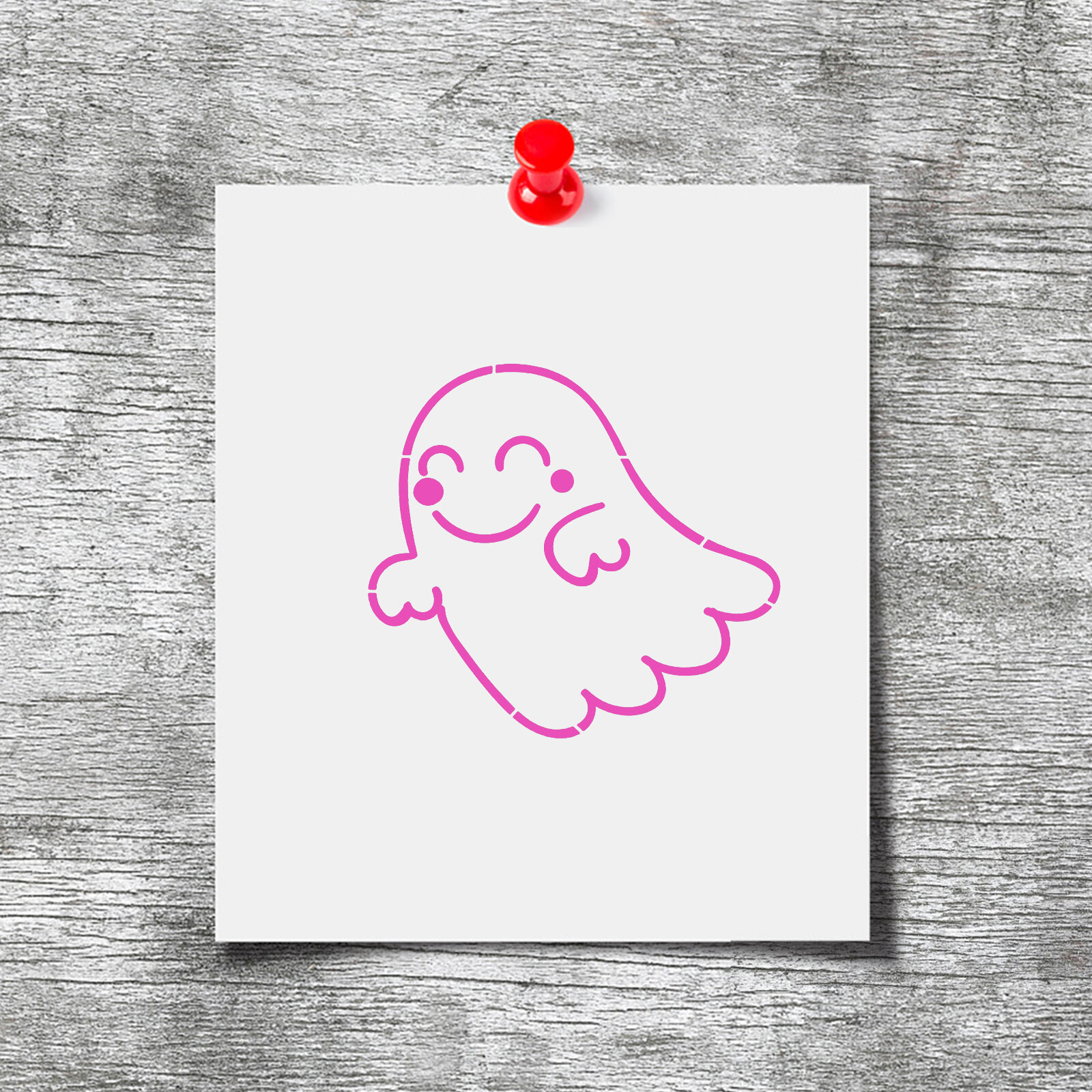 8 Пcs Halloween Шаблоны Призраки для Раскраски Использование Многоразовые Шаблоны для DIY Декора 15x15 CM