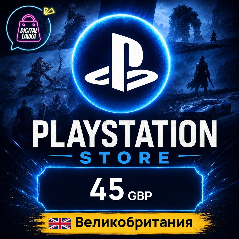 PlayStation Network (PSN) Великобритания · GBP 45 — карта оплаты, цифровой код пополнения счёта, моментальная доставка