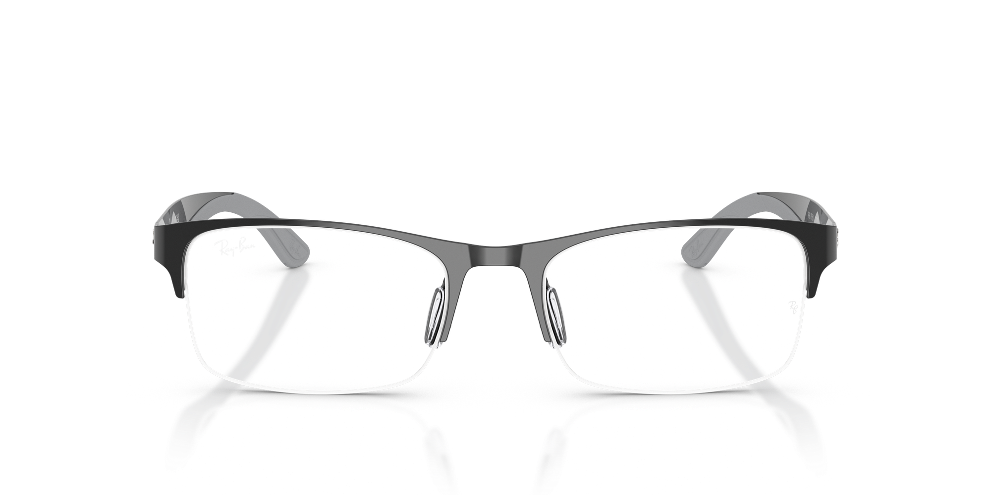 Оправа Ray-Ban 0RX7551 3222 56 RB7551 Optics прямоугольная металлическая черная унисекс