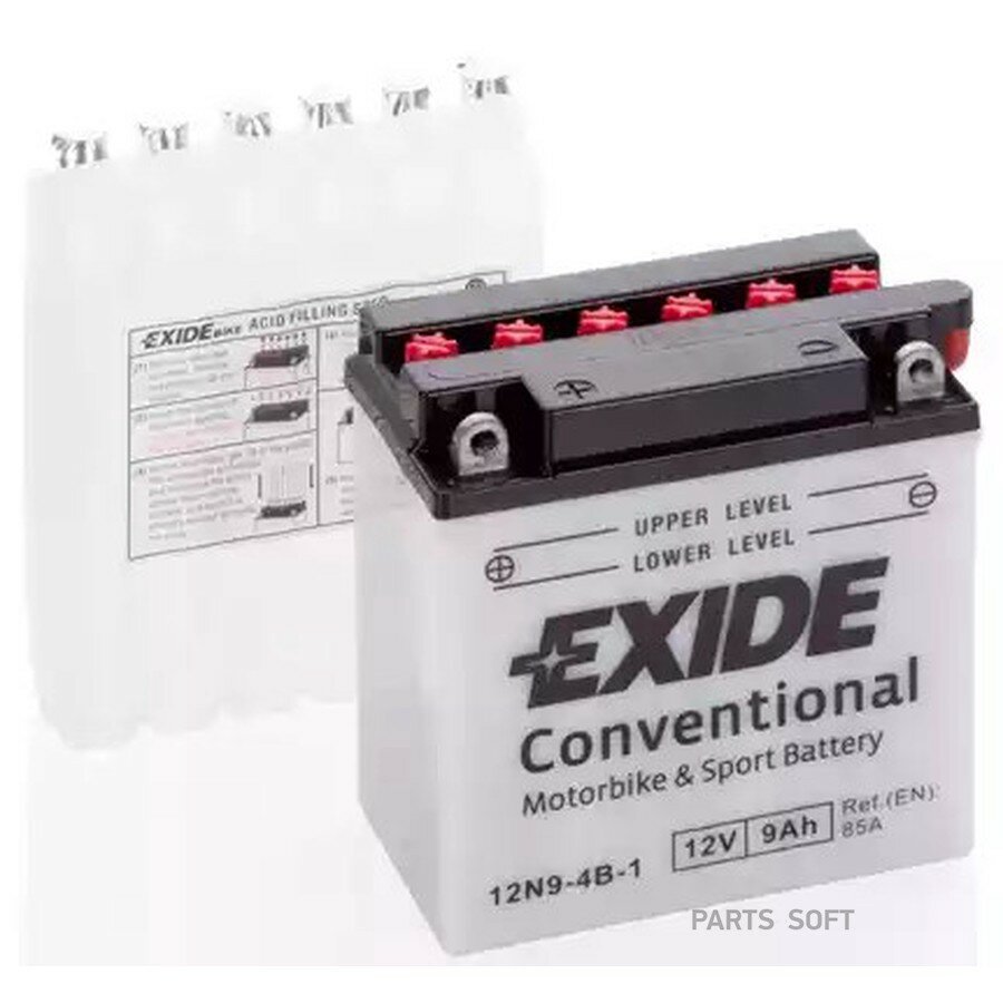 Аккумулятор мото от официального дистрибьютора, EXIDE, артикул 12N94B1
