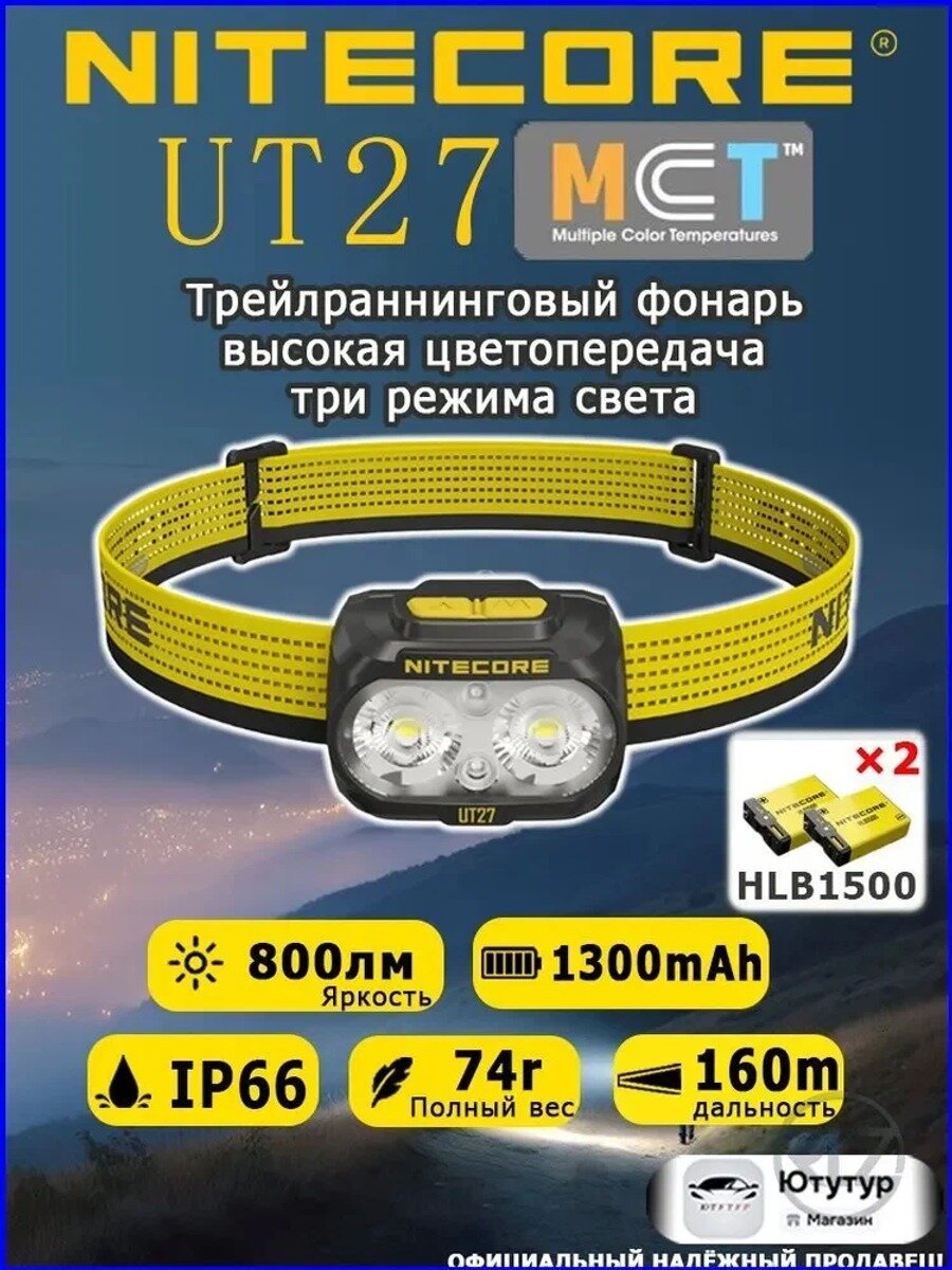 Налобный фонарь, стандартный вариант, классическое исполнение модели