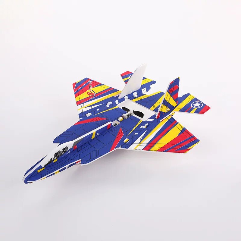 Электрическая пена модель самолета истребитель F-35 в синем цвете, прочная для детей, легкая сборка, заряжаемая функция