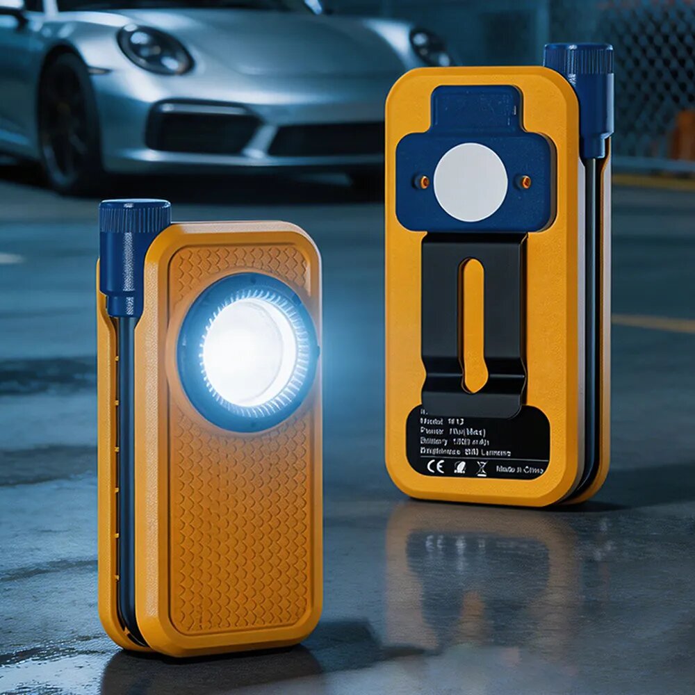 Milochic Фонарь ручной универсальный с магнитом и Power Bank, COB, встроенный аккумулятор, 4 режима, 11x6.5x3.5 см — фото 1