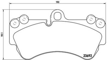 Колодки Porsche Cayenne (955) (BREMBO P85069)