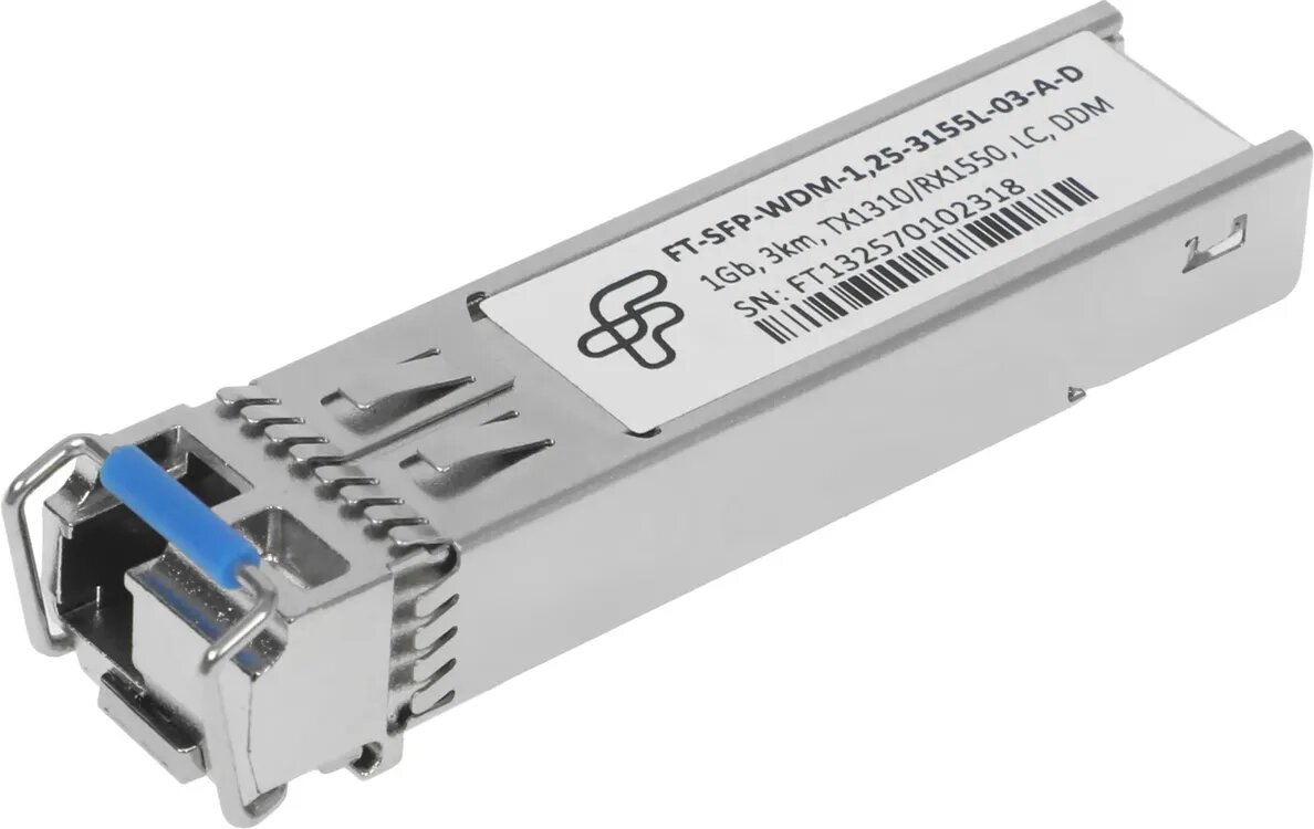 Трансивер Future Technologies FT-SFP-WDM-1,25-3155L-03-A-D SFP WDM SM Tx 1310нм Rx 1550нм до 3км