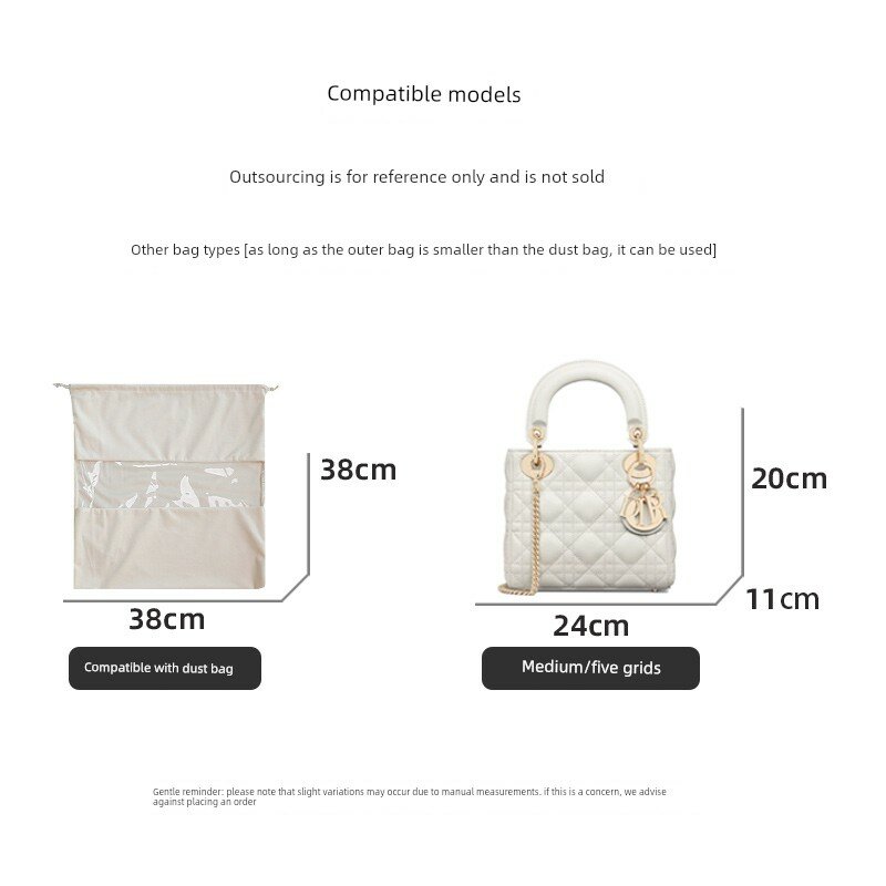 Защитный пылезащитный мешок для сумки Dior Lady Medium — 5-секционная защита от пыли и влаги