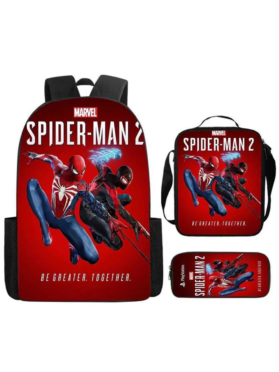 Школьный набор Spider-Man рюкзак пенал ланч-бэг