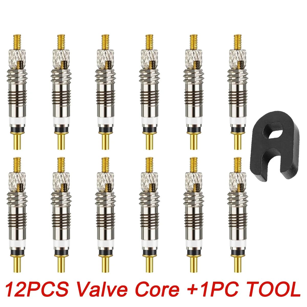 Съемный сердечник-поршень для велосипедного ниппеля Pinmoap 12PCS and Tool