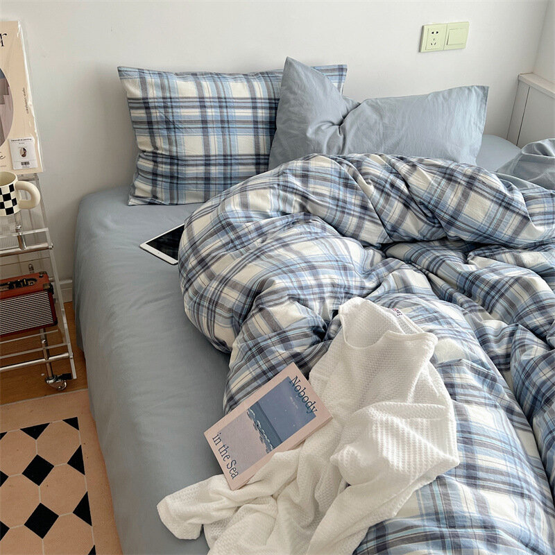 Постельное белье 1,5-спальный из 100% хлопка MUJI, 150×200 см, комплект из 3 предметов.