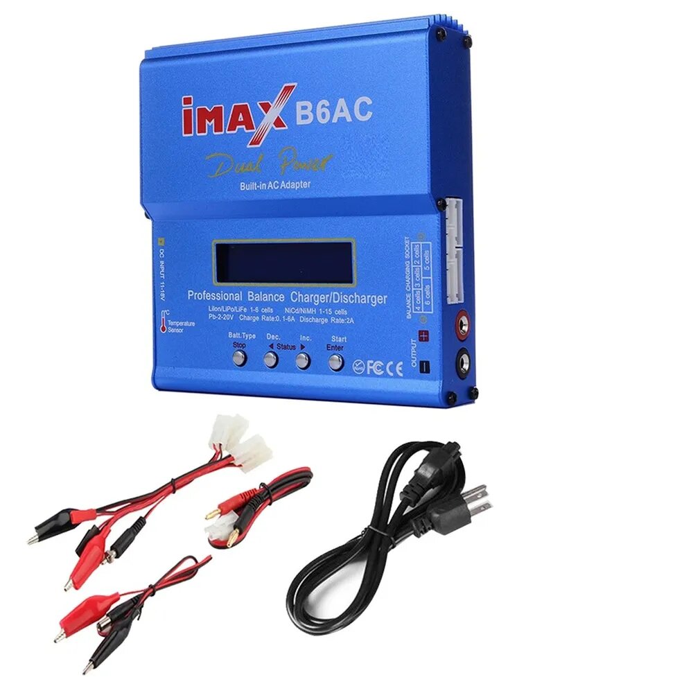 Для IMAX B6AC 80W RC балансировочное зарядное устройство + Tamiya кабельный разрядник US вилка