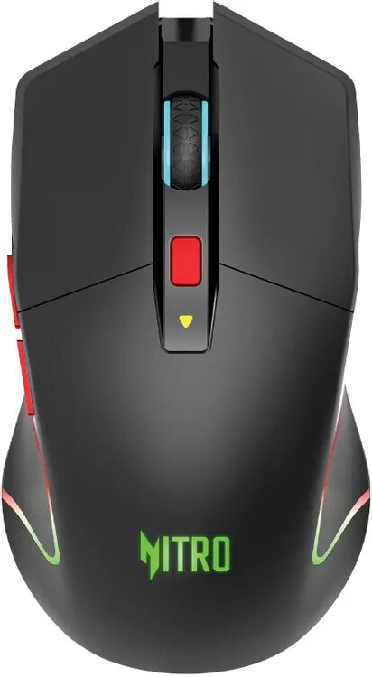 Мышь беспроводная Acer Nitro OMR304, игровая, Bluetooth/Радио, оптическая, USB, 3200dpi, черный